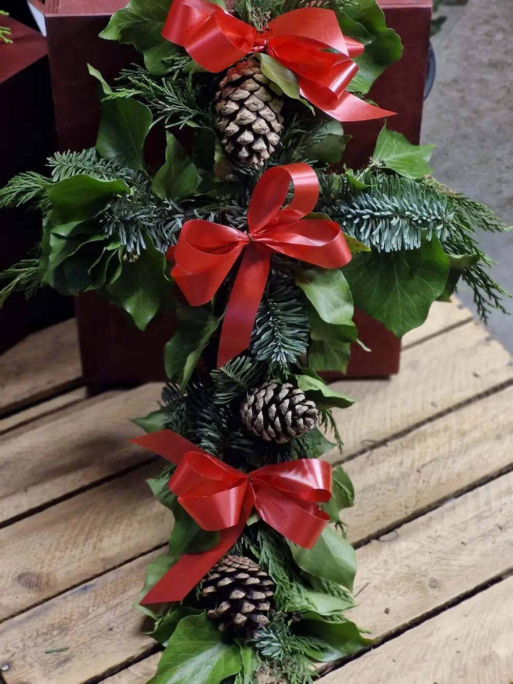 Classic 10" Holly Cross | Pinks Florist